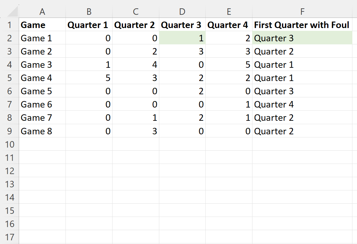 Excel Find First Non Zero Value In Row