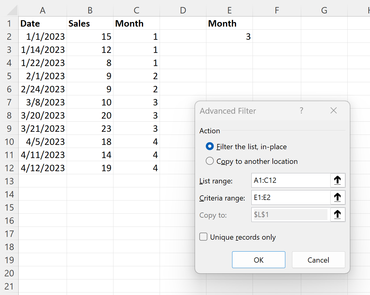 Filtering Data By Month: A Step-by-Step Guide To Excel's Advanced ...