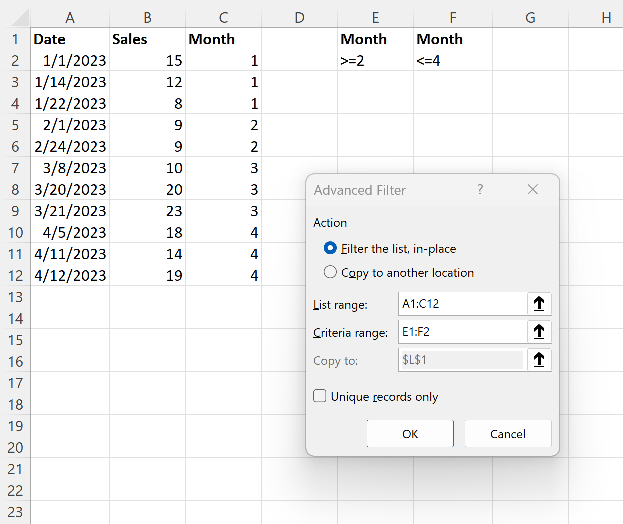 Filtering Data By Month: A Step-by-Step Guide To Excel's Advanced ...