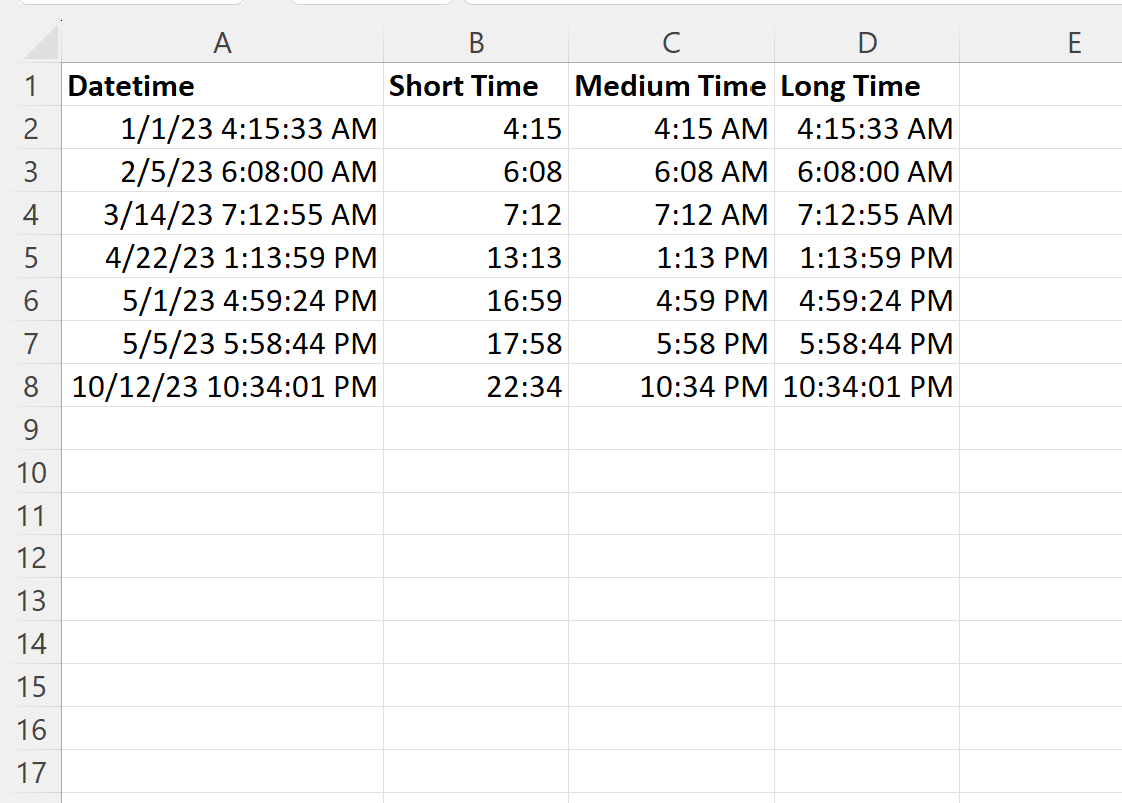 Format Time in VBA (With Examples) - PSYCHOLOGICAL STATISTICS