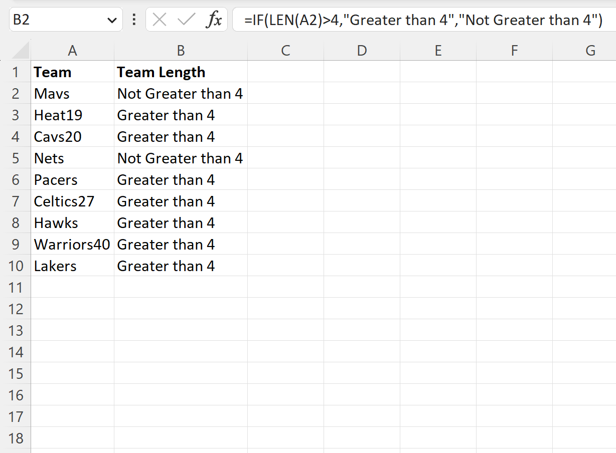 Learning Excel: Using IF And LEN Functions To Validate String Length ...