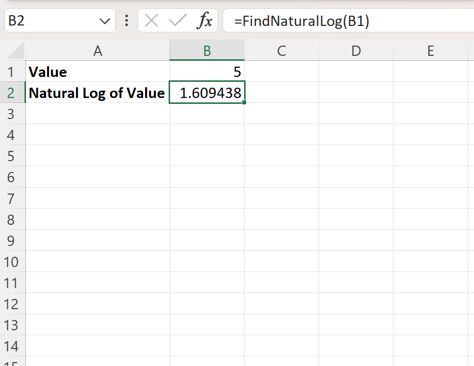 Calculate Logarithms in VBA (With Examples) - PSYCHOLOGICAL STATISTICS