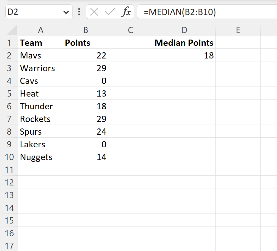 Calculate The Median In Excel: Excluding Zero Values For Accurate Data ...