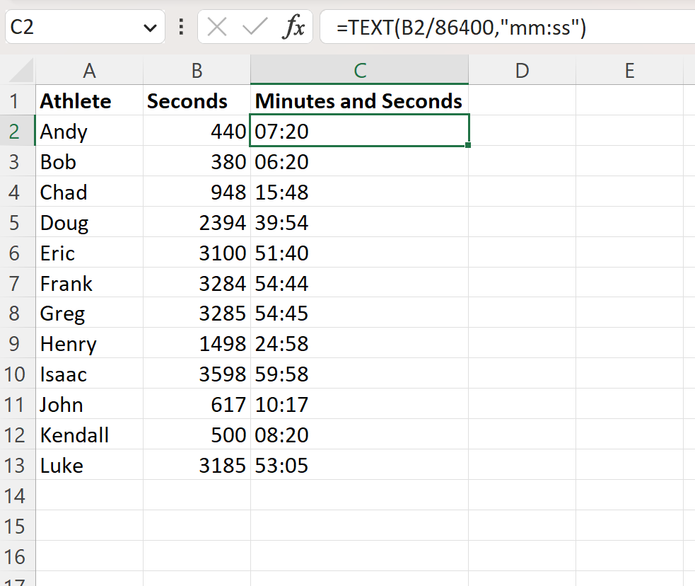 BEST Way To Excel Convert Seconds To Minutes And Seconds