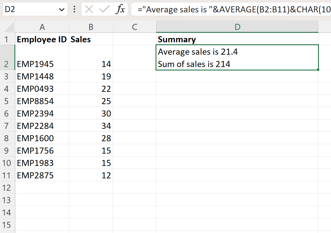 Learning Excel: Combining Formulas In A Single Cell - PSYCHOLOGICAL ...