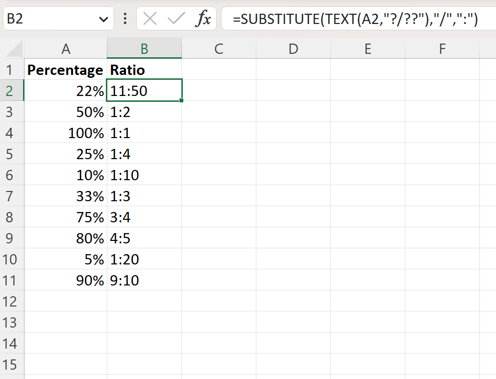 convert-percentage-to-ratio-in-excel-psychological-statistics