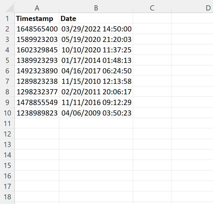 Learn How To Convert UNIX Timestamps To Dates In Excel - PSYCHOLOGICAL ...