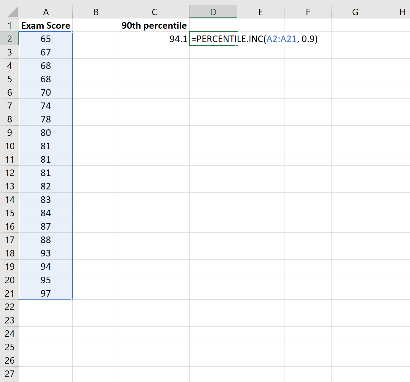 Learning To Calculate The 90th Percentile In Excel: A Step-by-Step ...