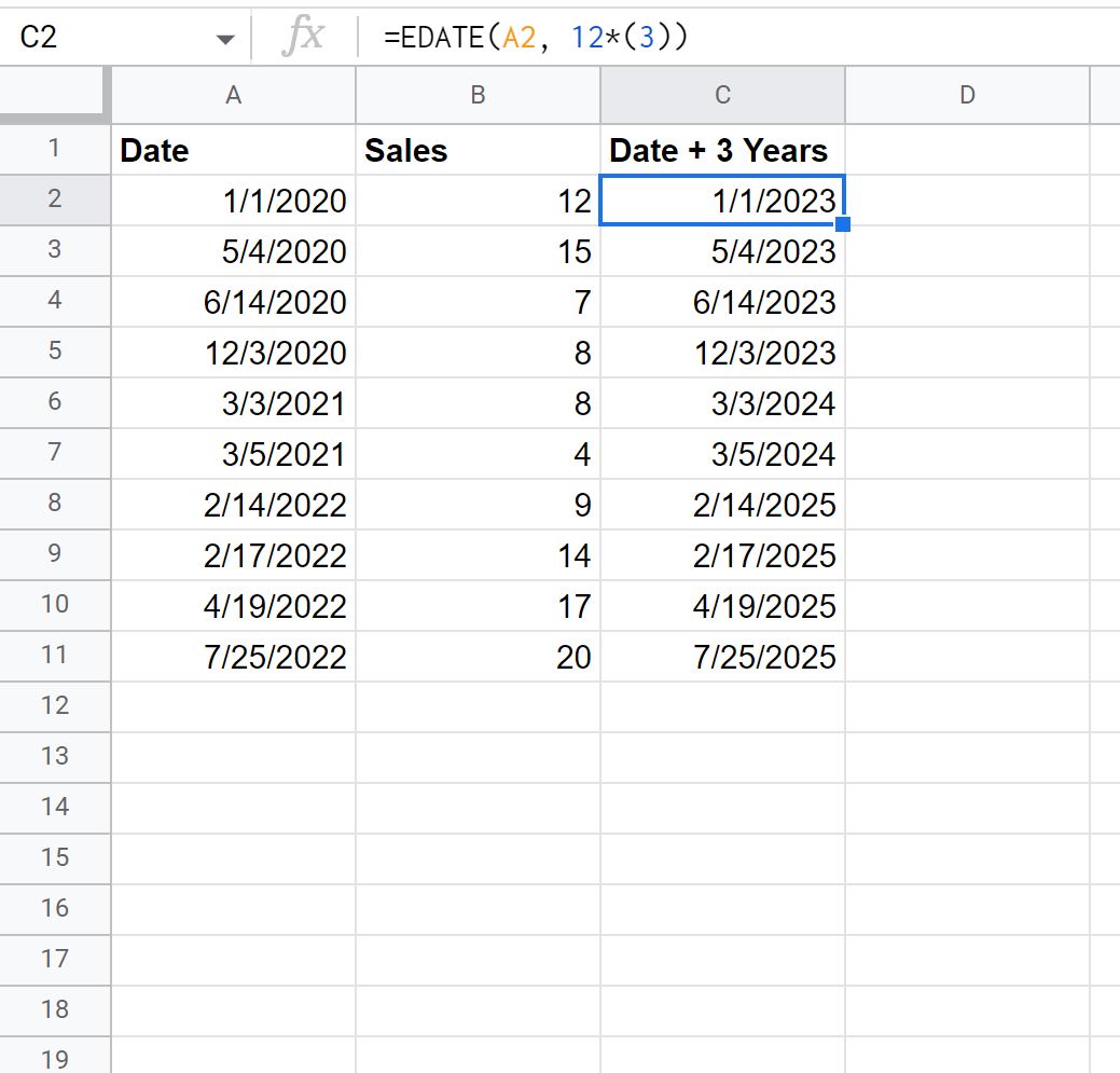Learn How To Add And Subtract Years From Dates In Google Sheets ...