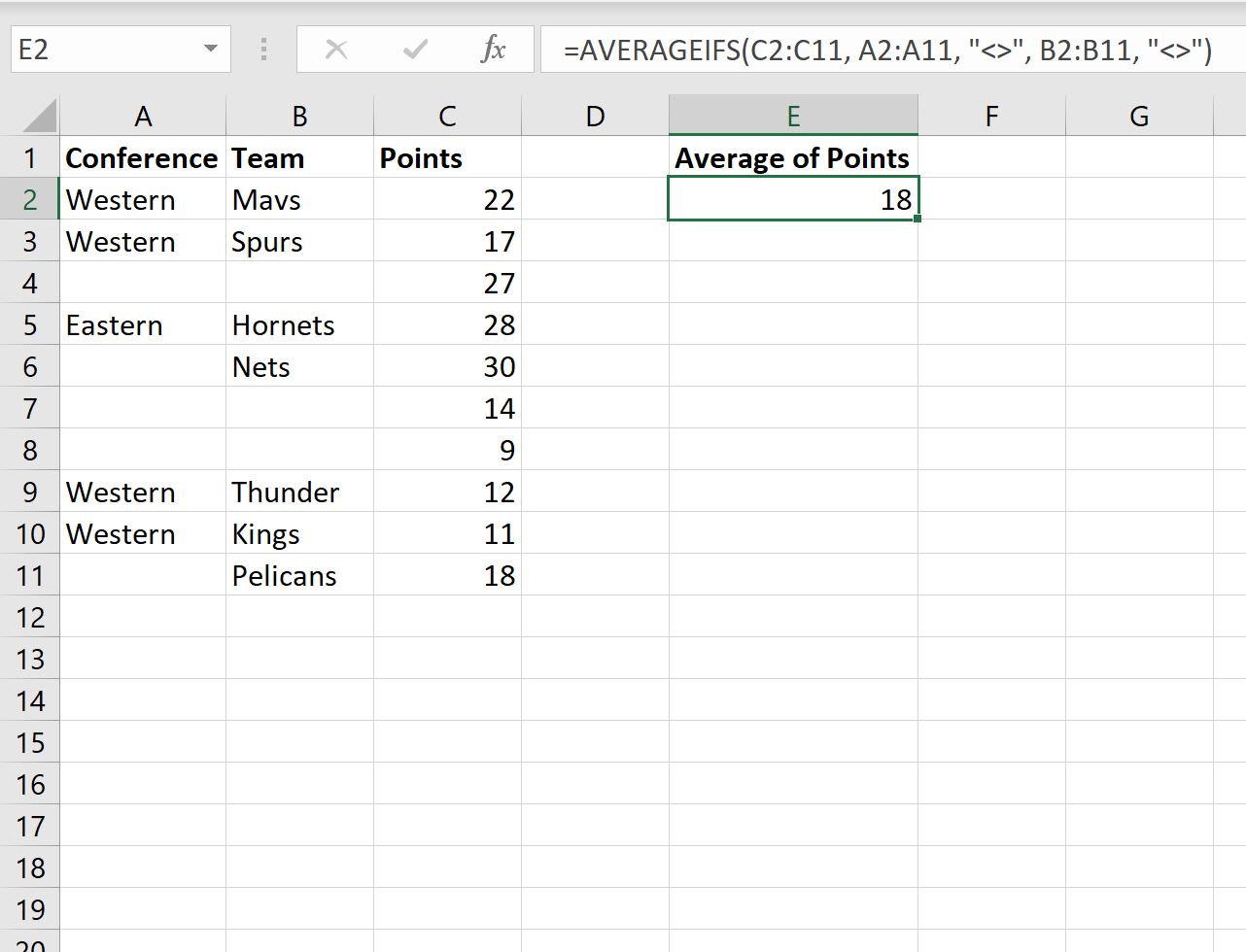 Learning To Calculate Conditional Averages In Excel: Excluding Blank ...
