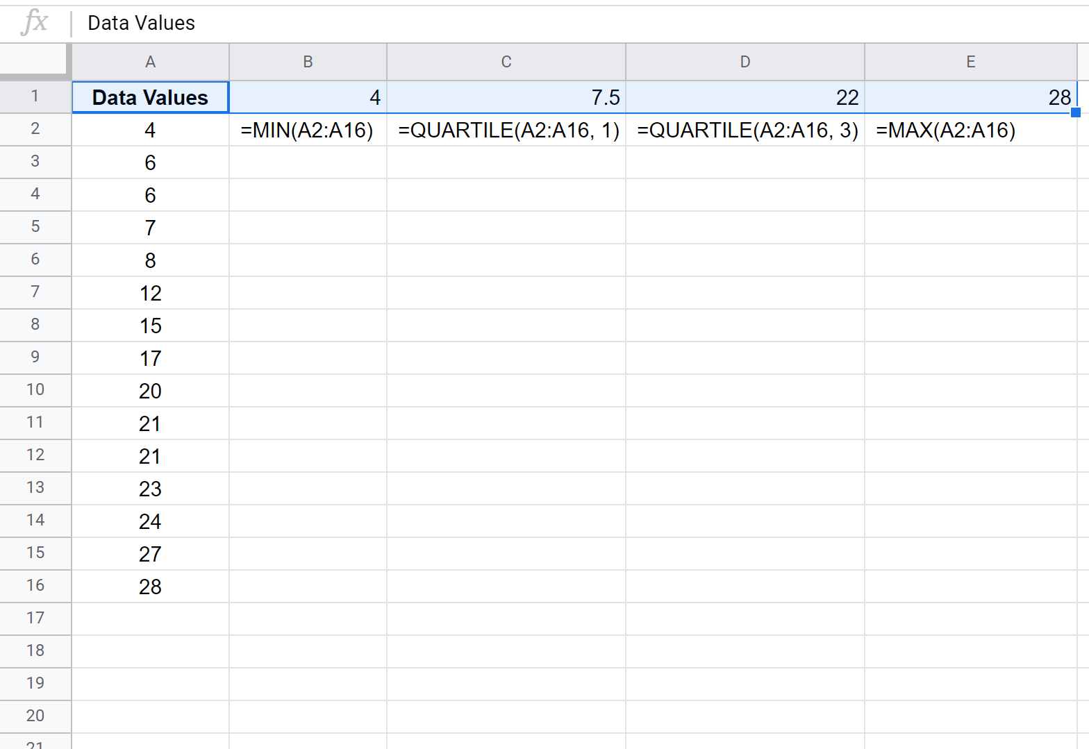 Make A Box Plot In Google Sheets - PSYCHOLOGICAL STATISTICS