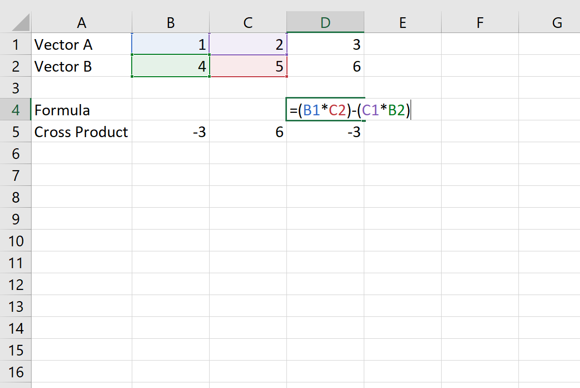 Learning The Vector Cross Product: A Step-by-Step Guide With Excel ...