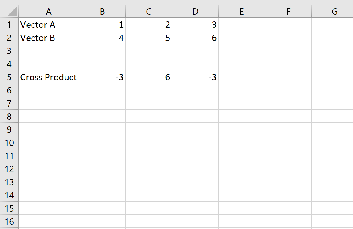 Learning The Vector Cross Product: A Step-by-Step Guide With Excel ...