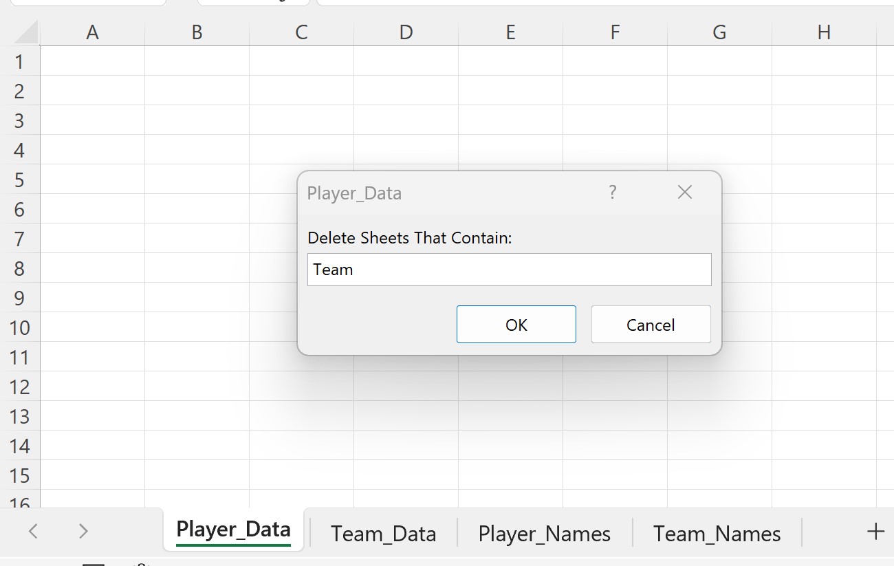 Vba Delete Sheet If Name Contains Specific Text Psychological Statistics 1666