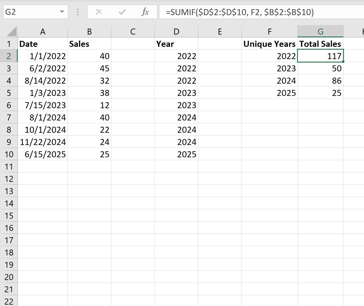 Learning To Calculate Yearly Sums In Excel: A Step-by-Step Guide ...