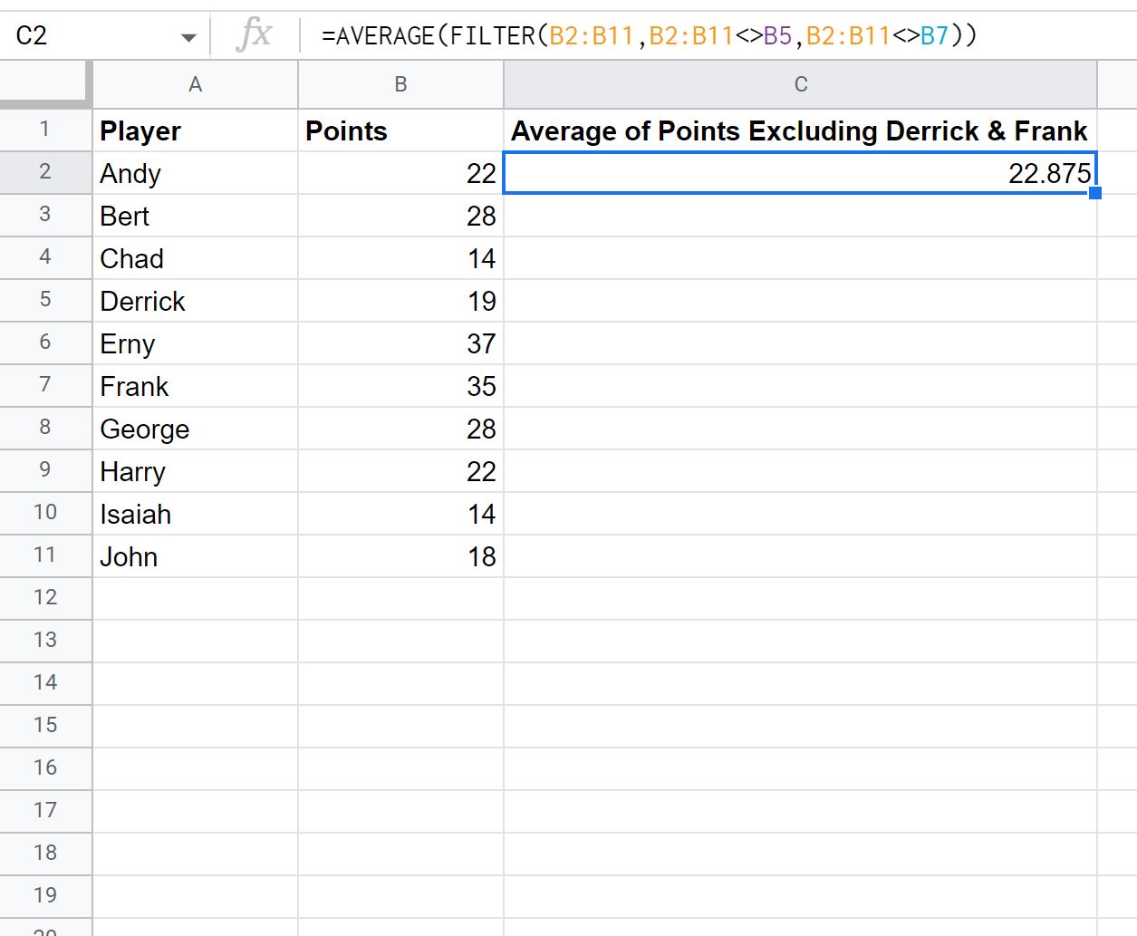 Learning To Exclude Specific Cells From Formula Ranges In Google Sheets ...
