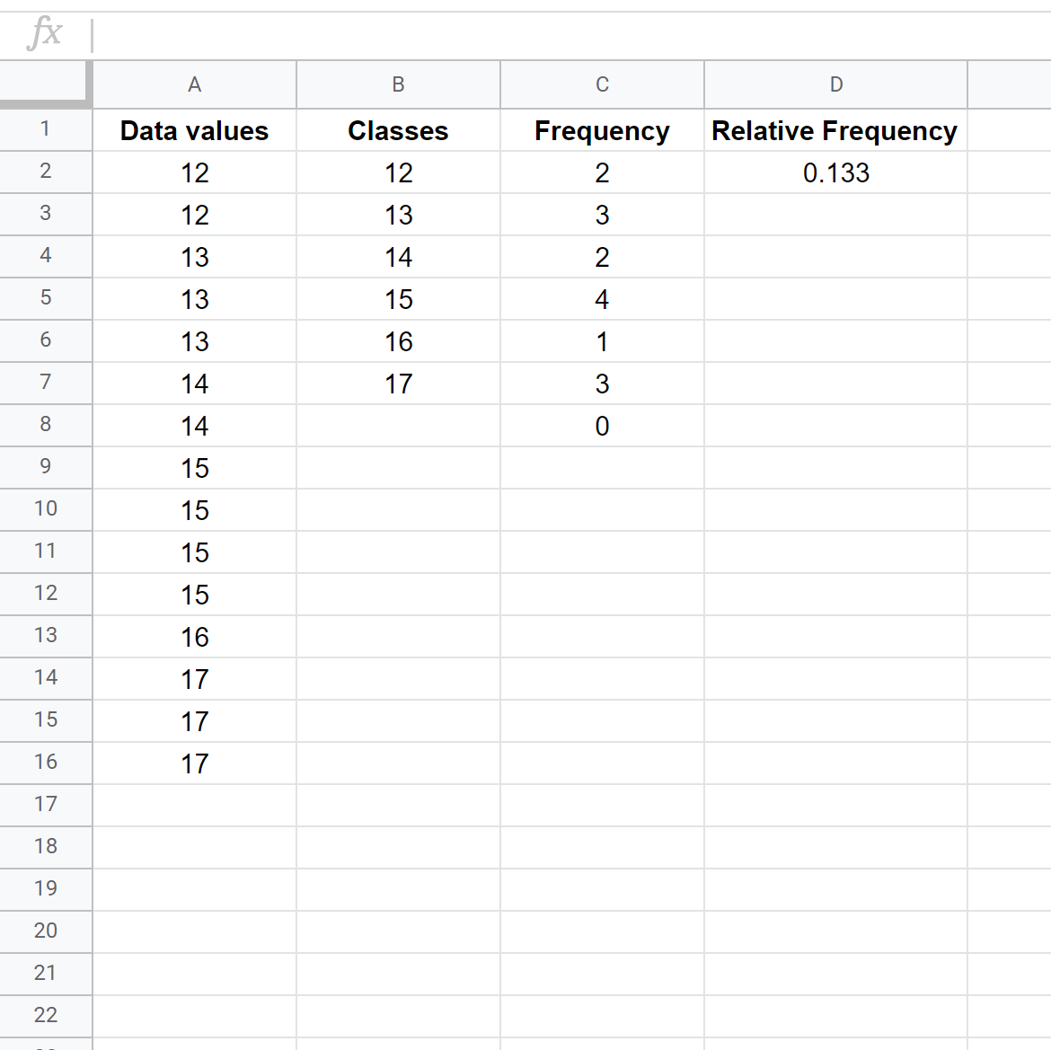 Calculate Frequencies In Google Sheets - PSYCHOLOGICAL STATISTICS