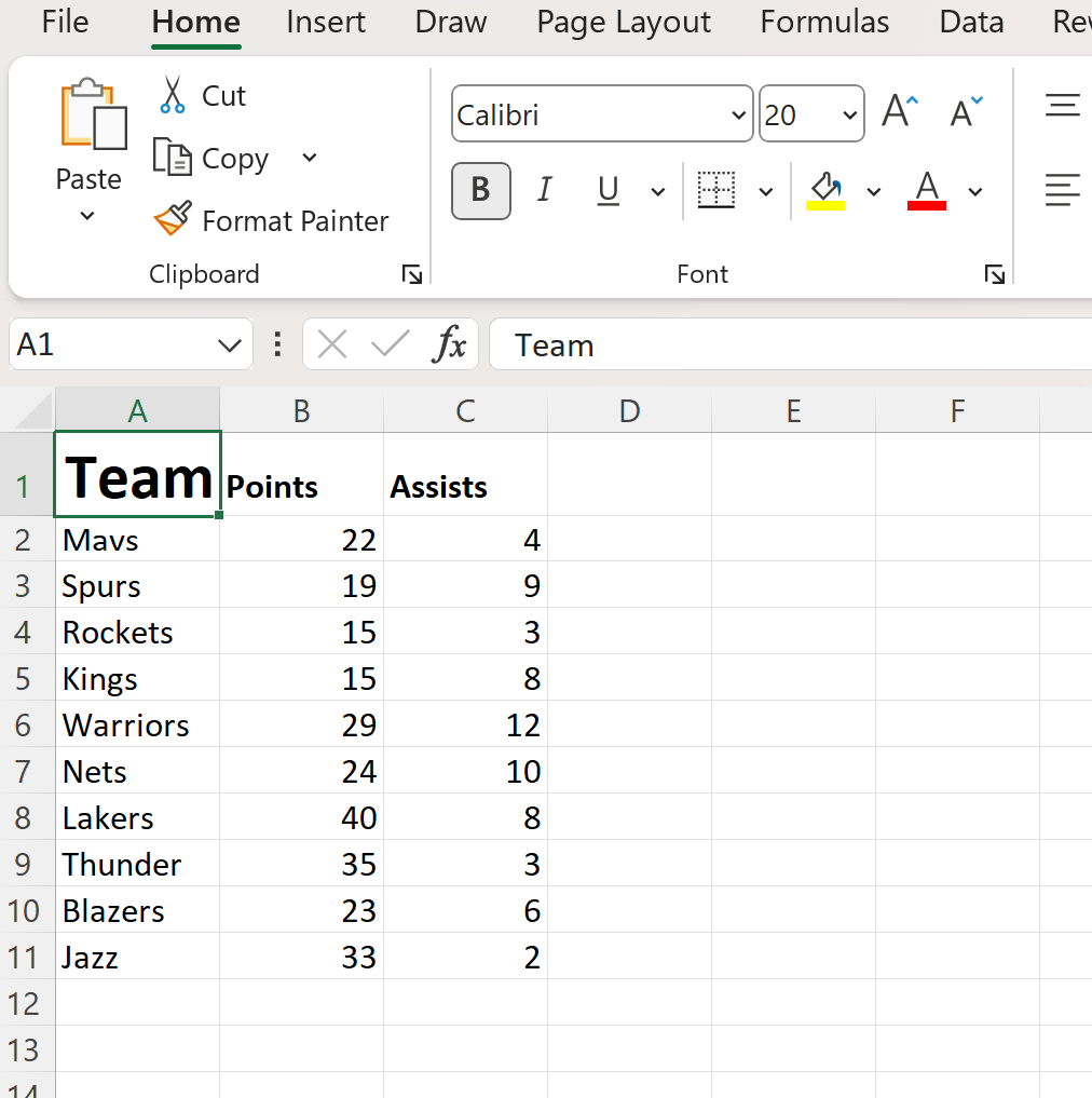 Set Font Size Using VBA (With Example) - PSYCHOLOGICAL STATISTICS