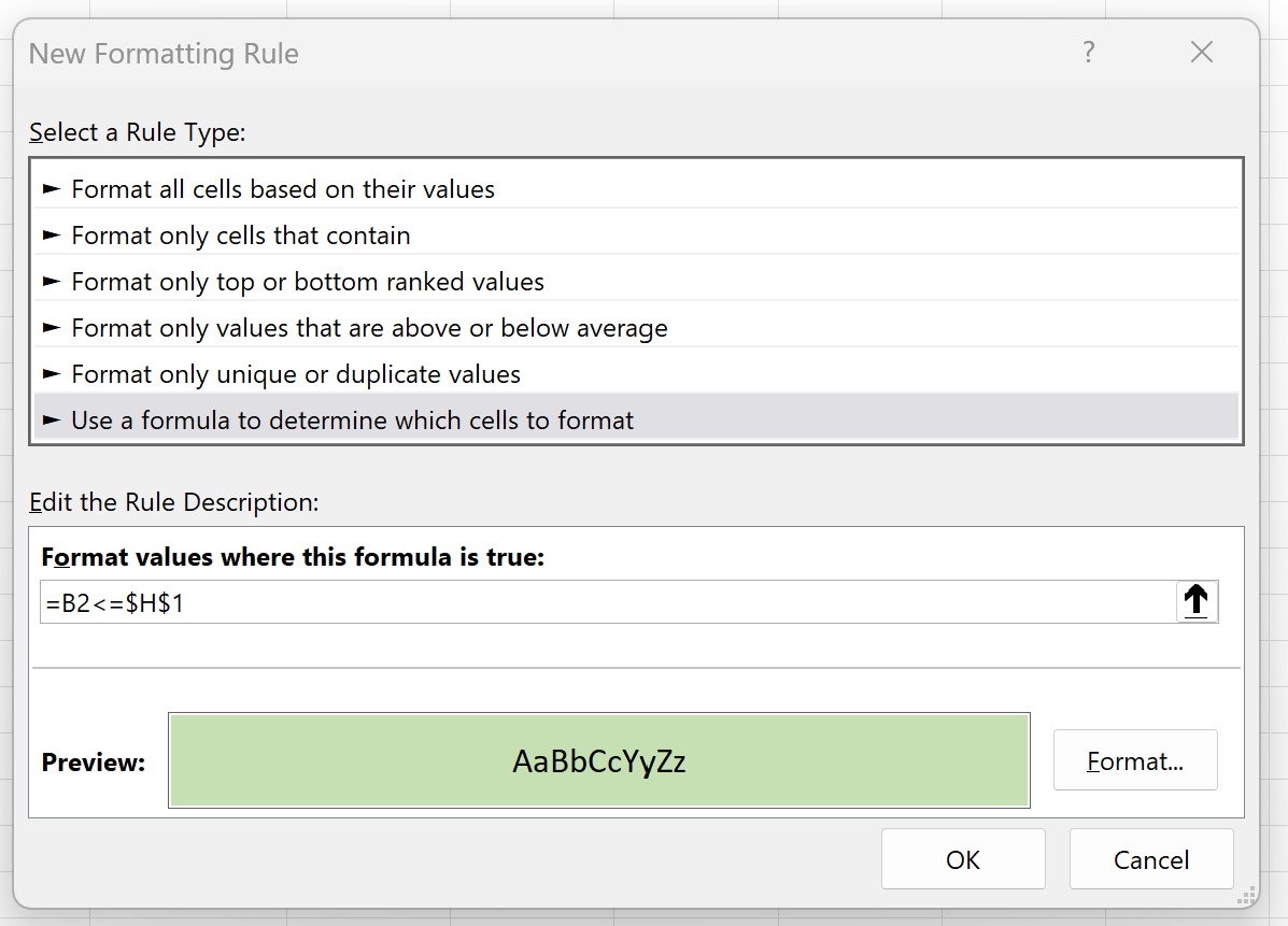 excel-conditional-formatting-if-cell-is-less-than-or-equal-to-value