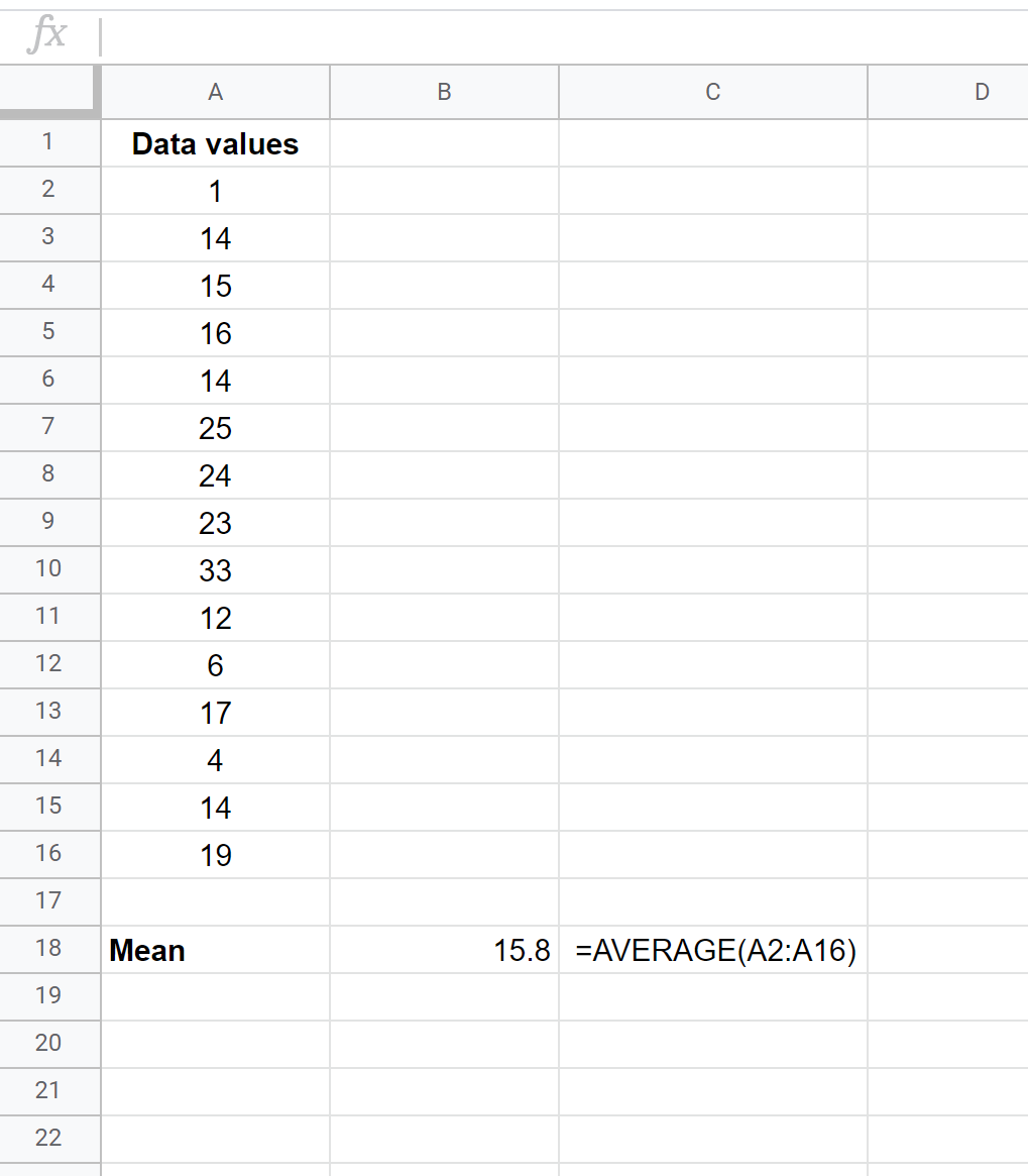 Calculate the Mean Absolute Deviation in Google Sheets - PSYCHOLOGICAL STATISTICS