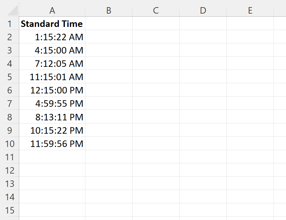 Converting Between Standard And Military Time Formats In Excel: A Step ...