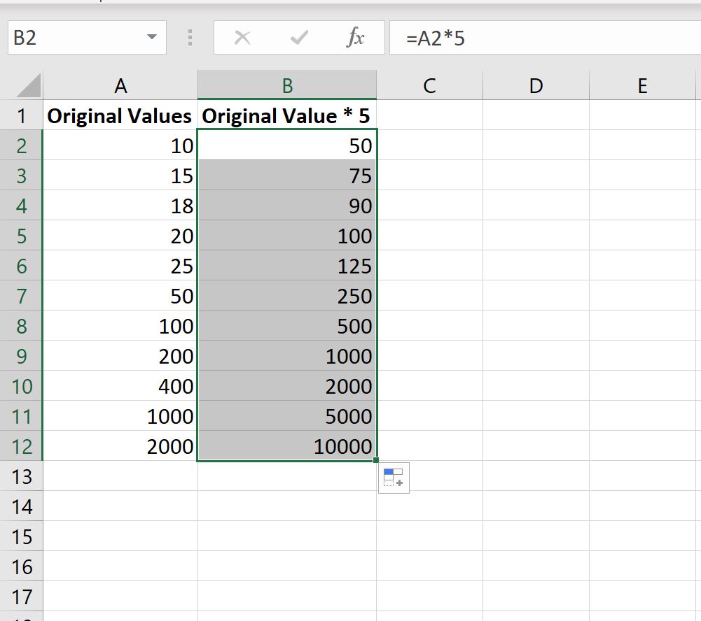 Learning To Multiply A Column By A Constant In Microsoft Excel ...