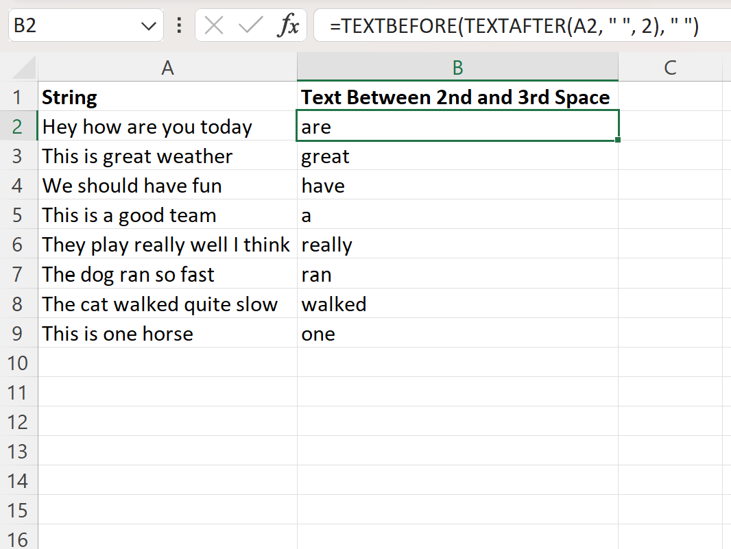 Excel Extract Text Between Second And Third Space Excel Extract Text Between Second And Third Space