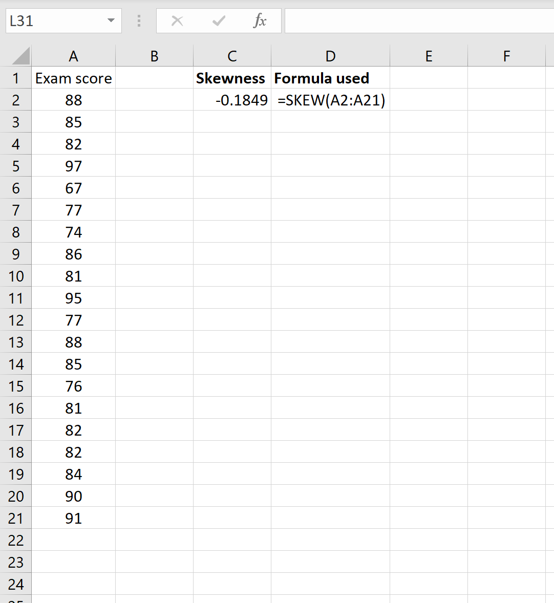 Understanding Skewness: A Step-by-Step Guide Using Microsoft Excel ...