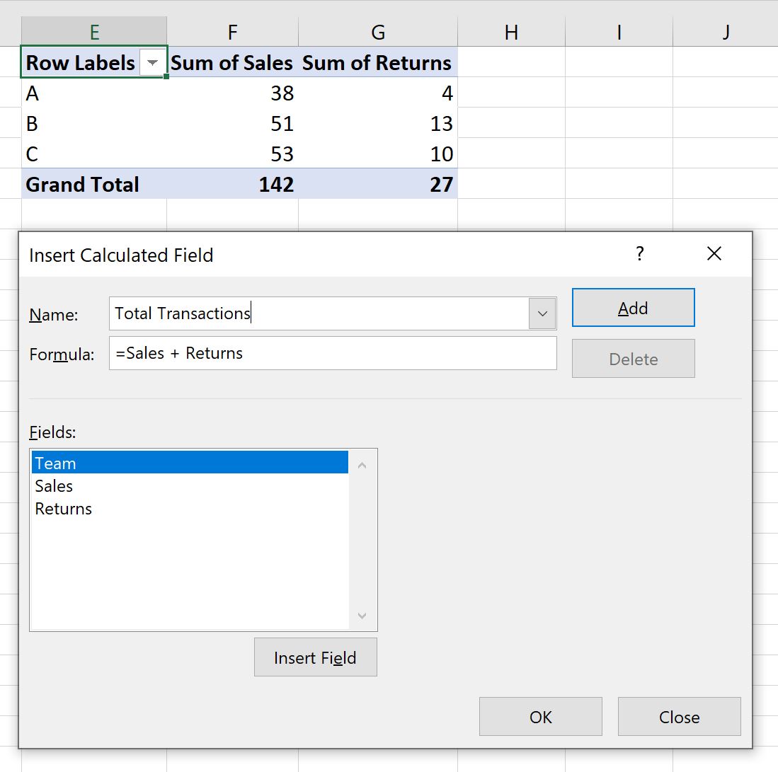 How To Calculate Totals From Two Columns In An Excel Pivot Table ...