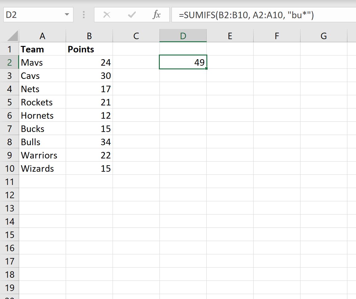 Using Wildcards With SUMIFS: A Guide To Partial Matching In Excel ...