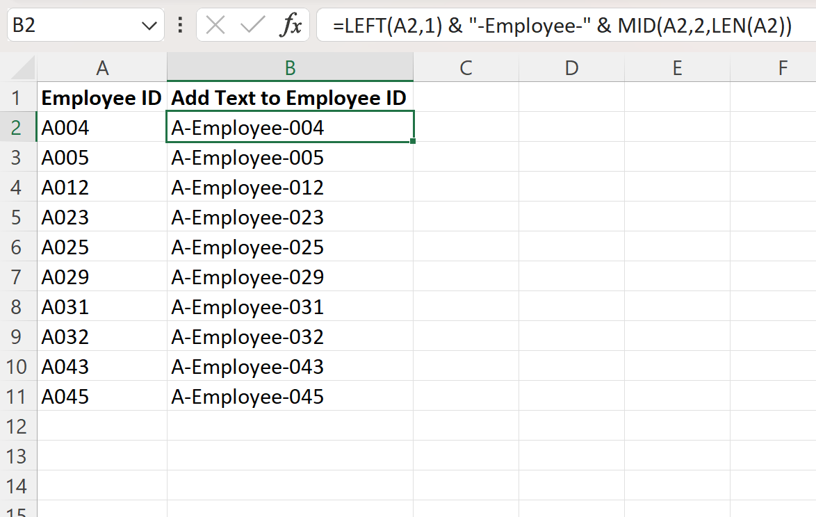 How To Insert Text Into The Middle Of A Cell In Microsoft Excel ...