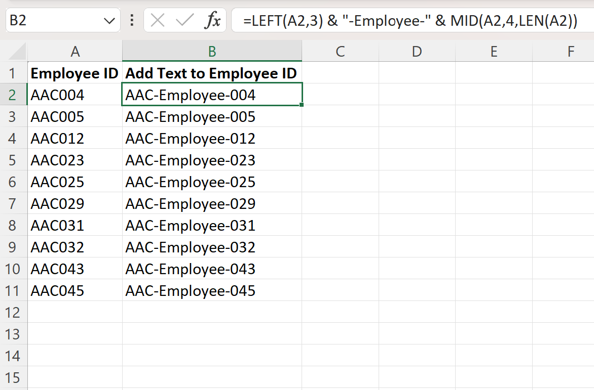 How To Insert Text Into The Middle Of A Cell In Microsoft Excel ...