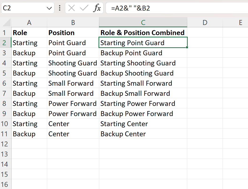 Learn How To Combine Text From Two Excel Columns Using Formulas ...