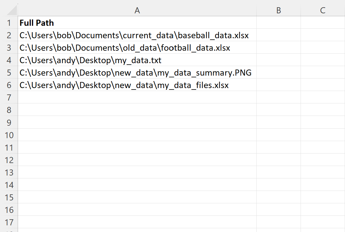 Learning To Extract Filenames From Full Paths In Excel - PSYCHOLOGICAL ...
