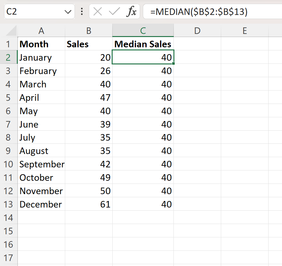 Excel: Add Median Line To Chart - PSYCHOLOGICAL STATISTICS