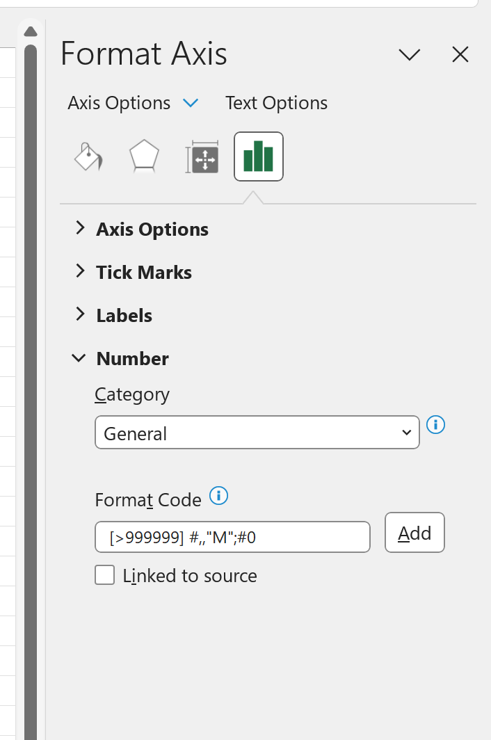 Formatting Axis Labels To Display Millions In Excel Charts ...