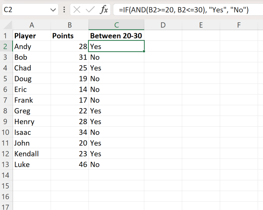 Learn How To Check If A Number Is Between Two Values Using Excel's IF ...