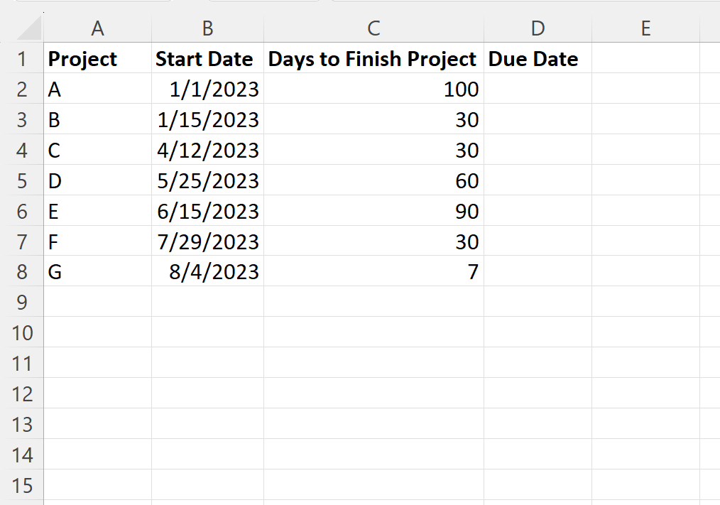 Excel Use A Formula To Calculate Due Date Psychological Statistics