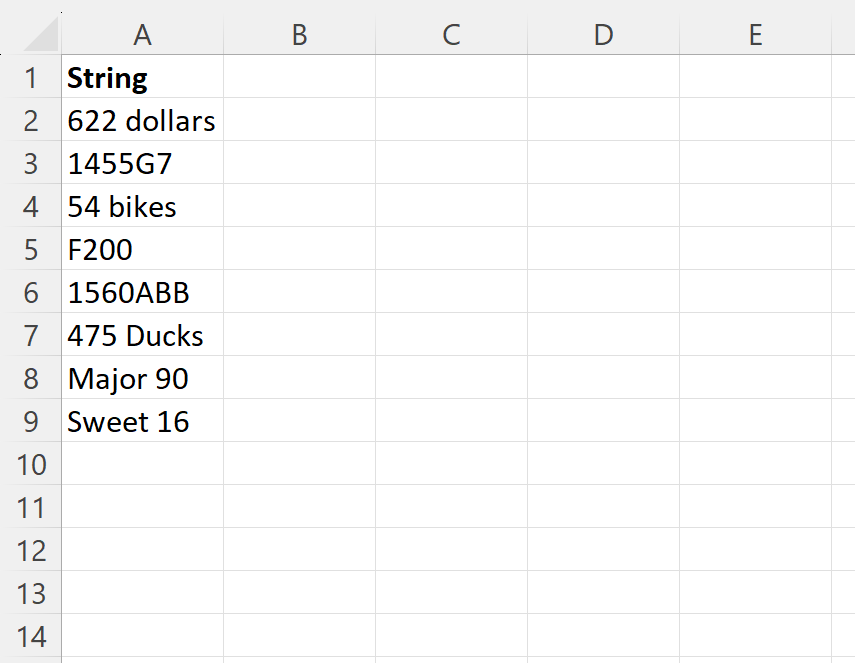 Excel Extract First Number From String