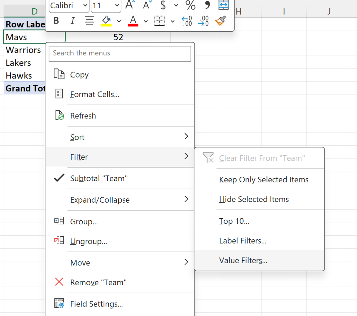 Excel: Hide Zero Values in Pivot Table - PSYCHOLOGICAL STATISTICS