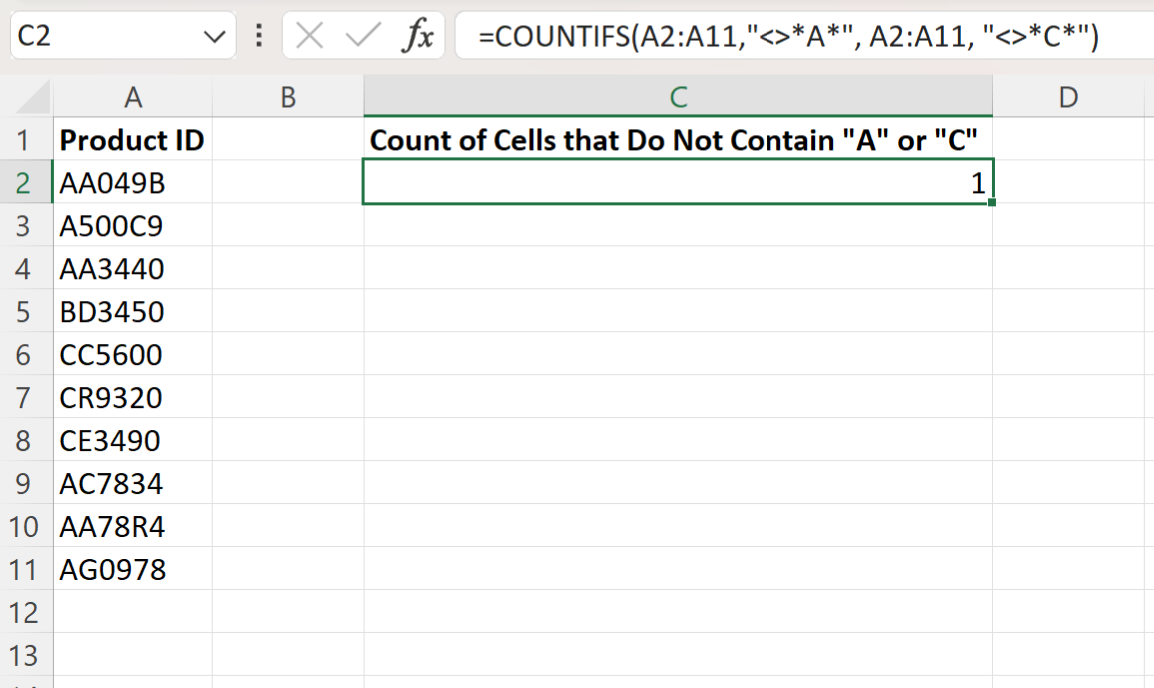 Learning To Count Cells *Without* Specific Text In Excel Using COUNTIF ...