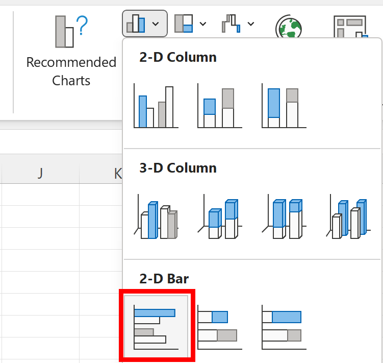 Learning To Create Overlapping Bar Charts In Microsoft Excel ...