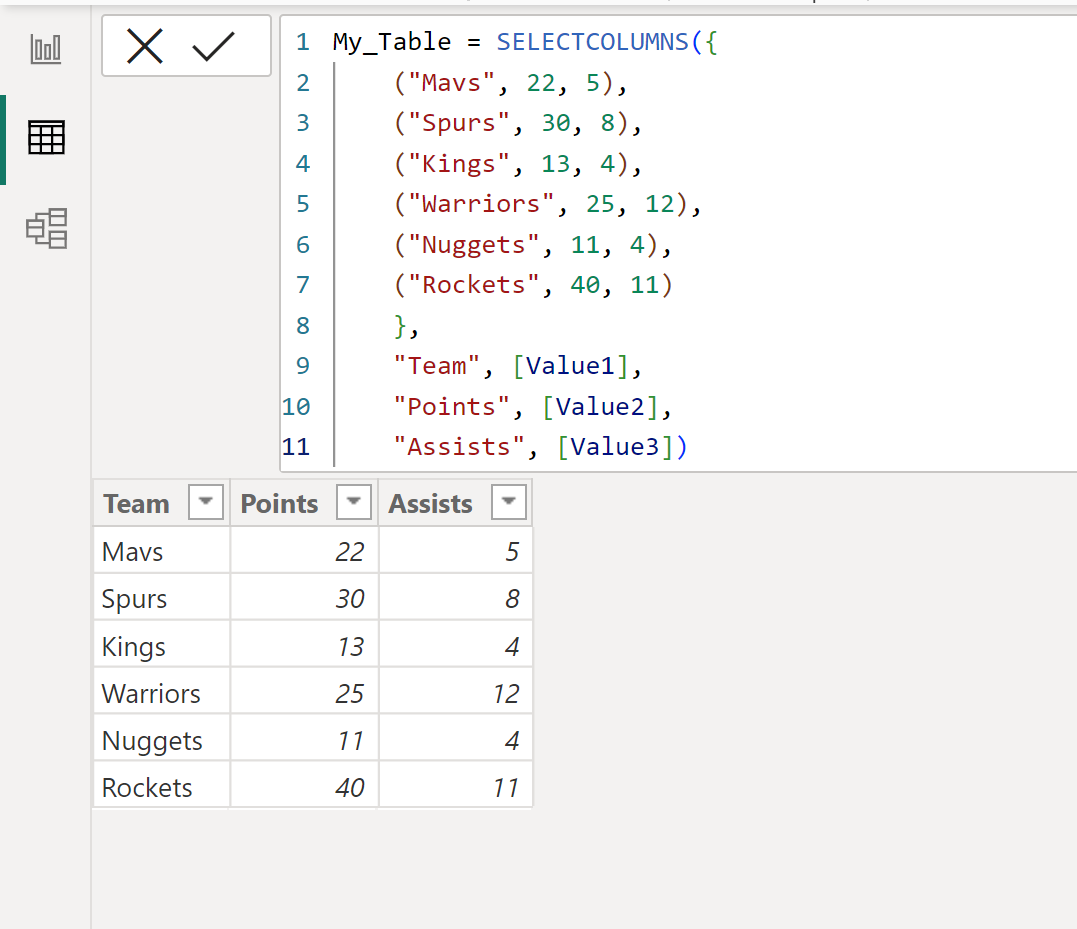 Power BI: Create a Table Using DAX - PSYCHOLOGICAL STATISTICS