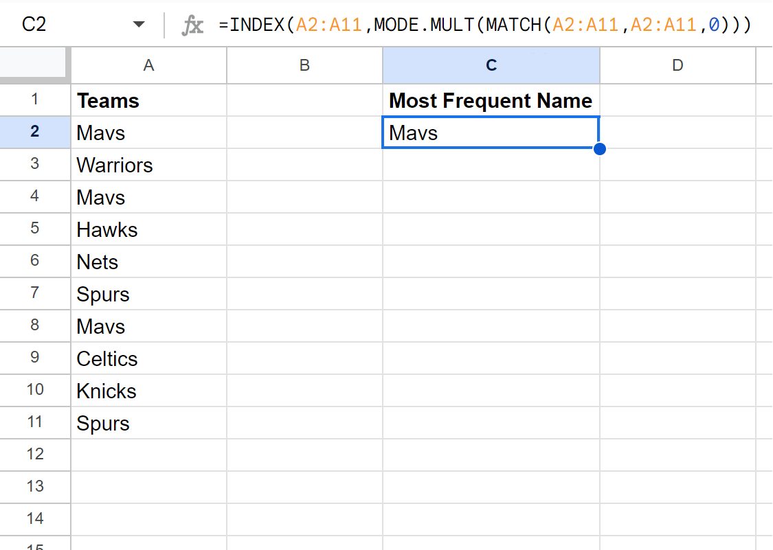 Find Most Frequent Value in Google Sheets - PSYCHOLOGICAL STATISTICS Find Most Frequent Value in Google Sheets - PSYCHOLOGICAL STATISTICS