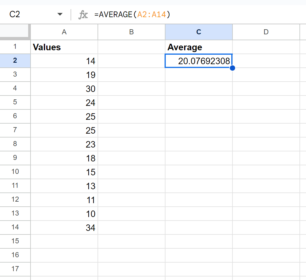 Google Sheets: Calculate Average with Rounding - PSYCHOLOGICAL STATISTICS