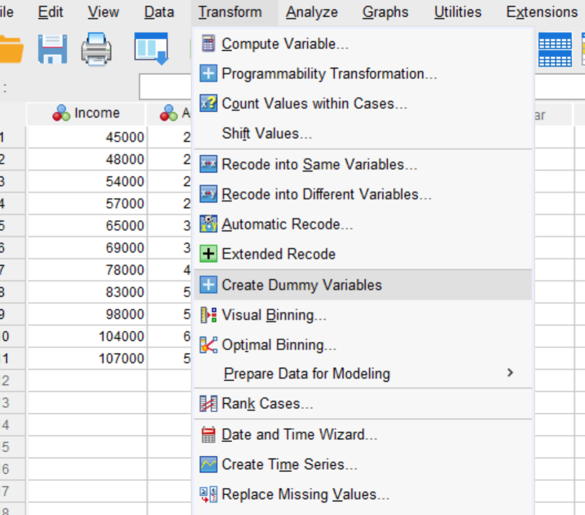 Creating And Using Dummy Variables In SPSS For Regression Analysis: A ...
