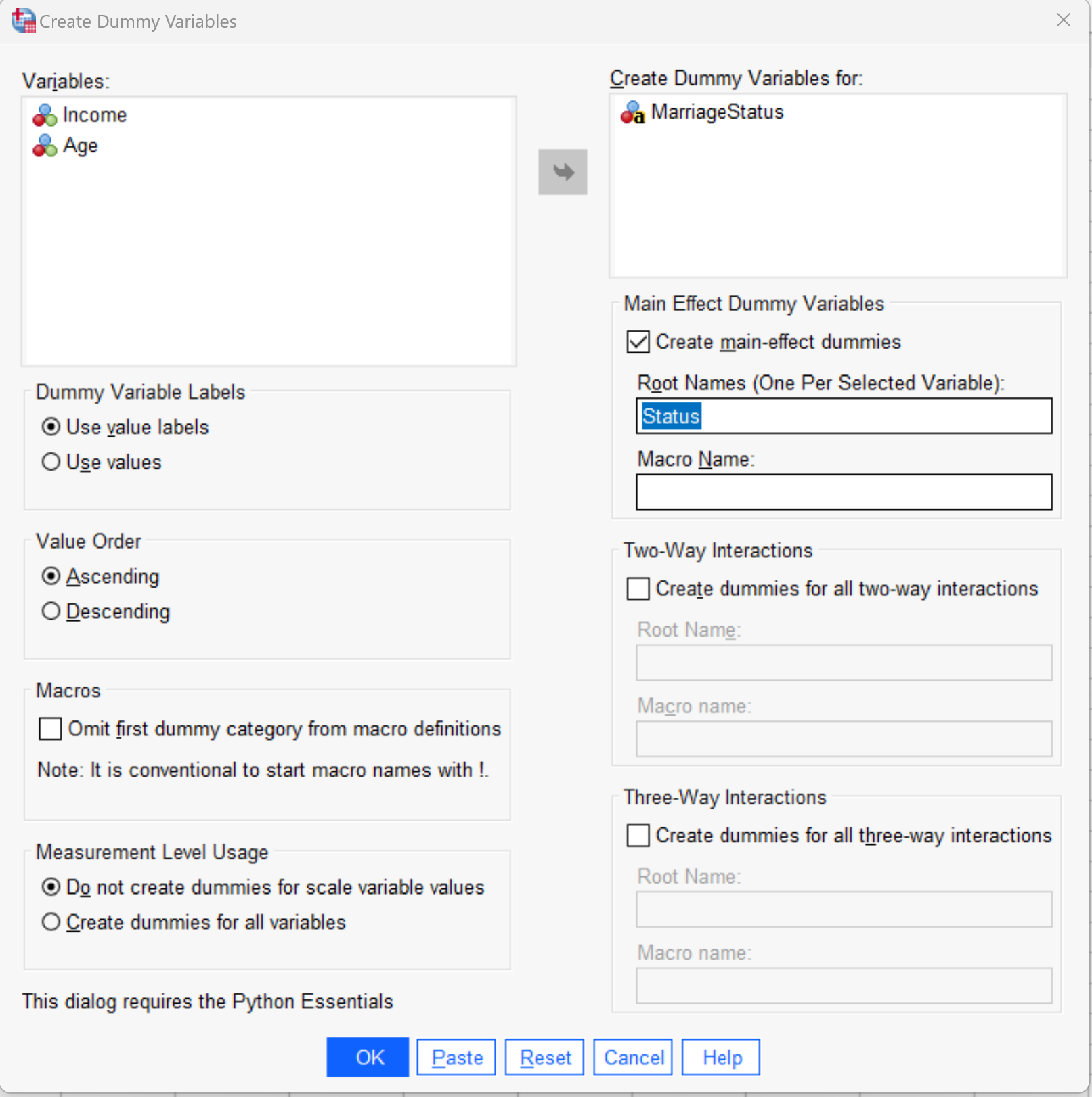 Creating And Using Dummy Variables In SPSS For Regression Analysis: A Tutorial - PSYCHOLOGICAL ...